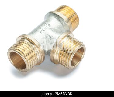 T-tube connector isolated on white Stock Photo - Alamy