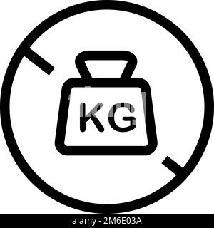 Dumbbell and prohibited sign. Editable vector Stock Vector Image & Art ...