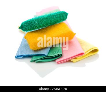 Stack of cleaning rags - Household chores and housekeeping Stock Photo ...