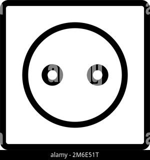 Simple outlet and socket icon. Editable vector Stock Vector Image & Art ...