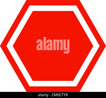 Hexagonal stop sign. Traffic sign. Vector. Editable vector Stock Vector ...