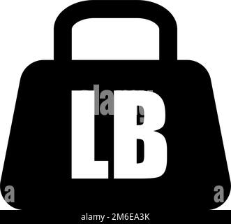 Weight symbol. LBS icon. Editable vector Stock Vector Image & Art - Alamy