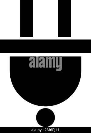 Outlet silhouette icon. Power plug or charging outlet. Editable vector ...