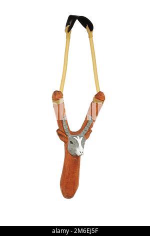 colorful wooden slingshot isolated on white background Stock Photo - Alamy
