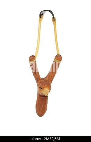 colorful wooden slingshot isolated on white background Stock Photo - Alamy