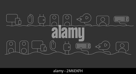 Continuous line drawing related to the furniture Stock Vector Image ...