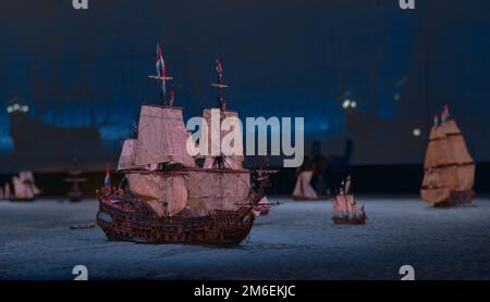 miniature of a old sailing ship Stock Photo - Alamy