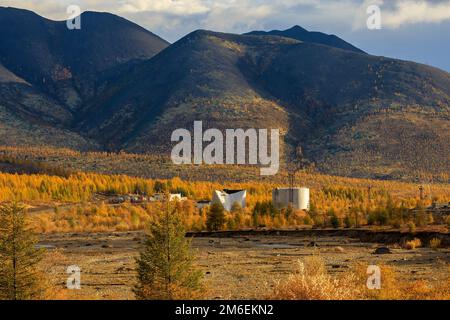 The nature of the Magadan region. An abandoned gold mining enterprise ...