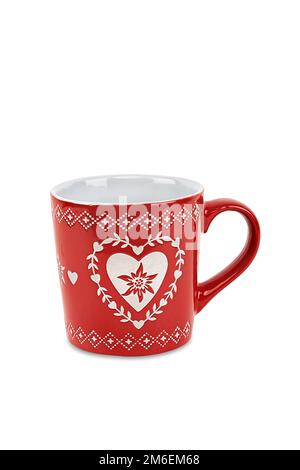 Cup of black coffee with milk and gift, lilac flowers and sweet pastel ...