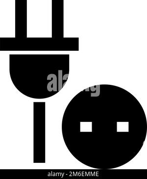 Socket Silhouette Icon. Charging location. Vector Stock Vector Image ...