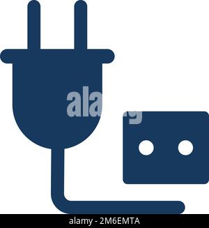 Socket Silhouette Icon. Charging location. Vector Stock Vector Image ...