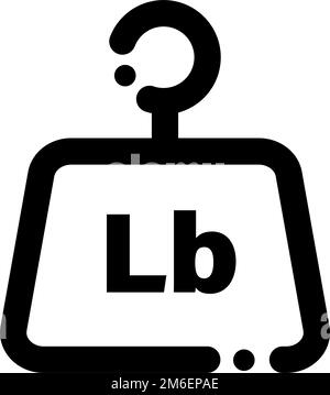 Weight symbol. LBS icon. Editable vector Stock Vector Image & Art - Alamy