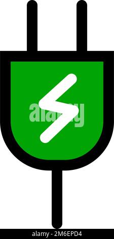 Outlet icon during charging. Charge symbol. Editable vector Stock ...