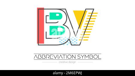 Letters W and V. Merging of two letters. Initials logo or abbreviation ...