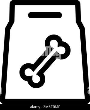 Cat food pack icon flat vector. Cute snack. Animal package isolated ...