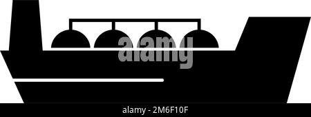 LNG tanker icon. Liquefied natural gas tanker. lng carrier. Editable vector Stock Vector Image ...