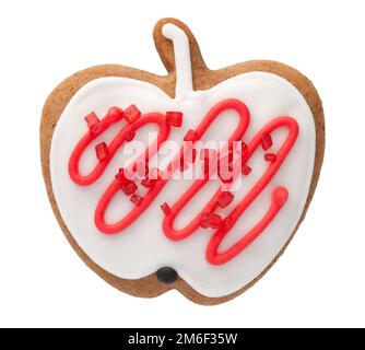 Gingerbread Cookie In Shape Of Apple Stock Photo - Alamy