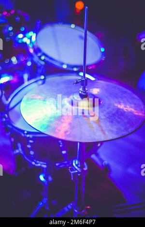 Drums set and sticks, close-up Stock Photo - Alamy