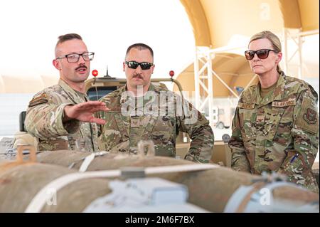 U.S. Air Force Col. Amy Boehle, right, Senior Air Reserve Component ...
