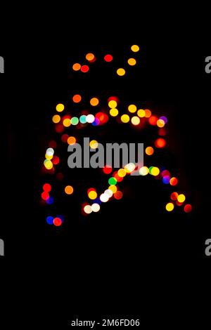 Boke colorful bright neon rays for party background night view. Night ...