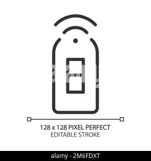Smart light switch pixel perfect white linear icon for dark theme Stock Vector Image & Art - Alamy