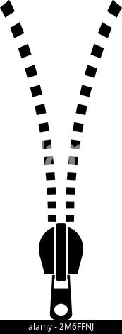 Icon zipper. Zippered lock and unlock. Closed and open zipper. Fastener. Vector illustration ...