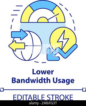 bandwidth cloud computing color icon vector illustration Stock Vector ...