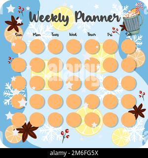 January monthly planner, weekly planner, habit tracker template and ...
