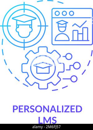 Personalized LMS blue concept icon Stock Vector Image & Art - Alamy