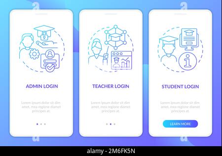 Learning management system access onboarding mobile app screen Stock ...
