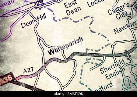 Whiteparish village, Hampshire, United Kingdom atlas map town name ...