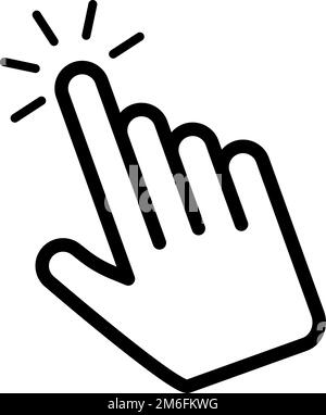 Finger tapping line icon concept. Finger tapping vector linear ...