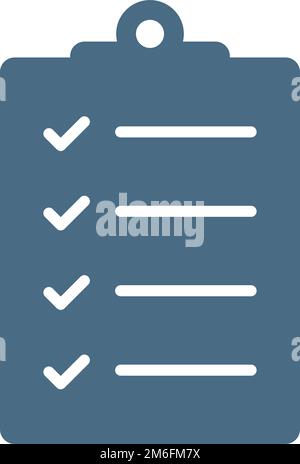 Simple checkboard icon. Task list and clipboard. Editable vector Stock Vector Image & Art - Alamy