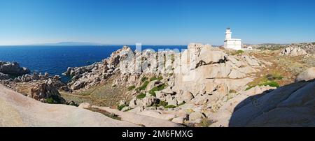 Lighthouse of Capo Testa - Faro di Capo Testa at Sardinia. beautiful ...