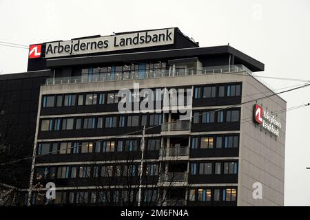 Copenhagen/Denmark/04 January 2023/ Two danish banks Arbejdernes ...