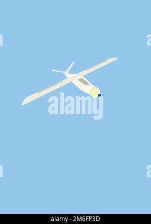illustration of unmanned aerial vehicle with ukrainian trident symbol ...