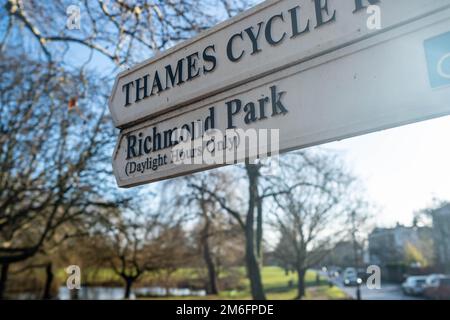 London- December 2022: Ham Common area of Richmond in South West London ...