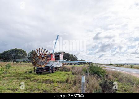 Bredasdorp, South Africa - Sep 23, 2022: A street scene, with the ...