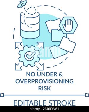 No under overprovisioning risk concept icon Stock Vector Image & Art ...