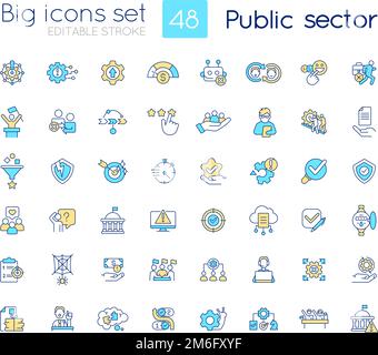 Operation management RGB color icons set Stock Vector Image & Art - Alamy