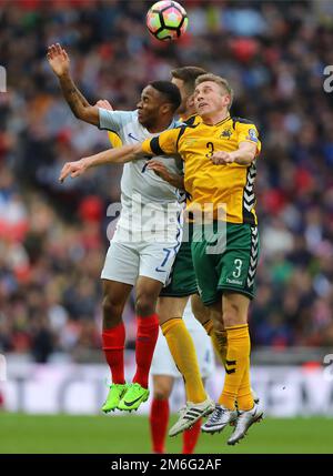 RAHEEM STERLING OF ENGLAND ENGLAND V LITHUANIA WEMBLEY STADIUM LONDON ...