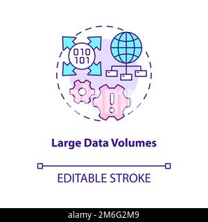 Processing large volumes of data concept icon Stock Vector Image & Art ...