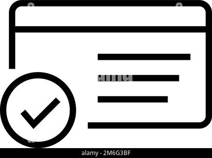 Credit card icon with check mark Stock Vector Image & Art - Alamy