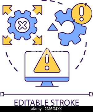 computer breakdown icon vector outline illustration Stock Vector Image ...