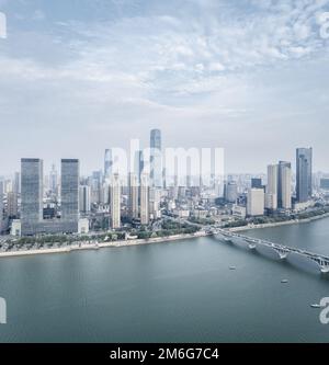 Aerial view of changsha downtown Stock Photo - Alamy