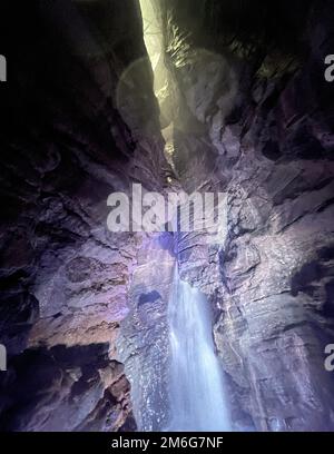 Varone, Italy, a waterfall in the natural cave Varone Stock Photo - Alamy