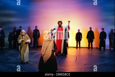 l-r: Clive Francis (Ebenezer Scrooge), Jeff Shankley (The Spirit of ...