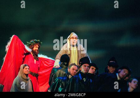 left: Clive Francis (Ebenezer Scrooge) right: John Kane (The Spirit of ...