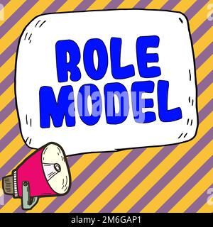 Conceptual display Role Model. Concept meaning a person looked to by ...