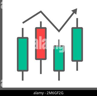 Stock market fluctuation arrow. Graph up and Graph down concept. Vector ...